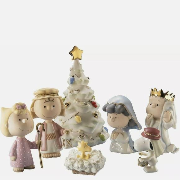 Lenox | Holiday | Lenox Peanuts Nativity Christmas Pageant Set Snoopy ...